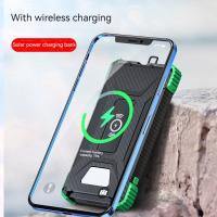 China Wireless Output 5W Solar Power Bank 2.1A Output 10000mAh for iPhone 15 Outdoor Charging for sale