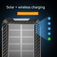 China Li-Polymer Battery Solar Power Bank 10000mAh for iPhone 15 Wireless Charging and Outdoor for sale