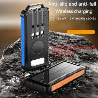 China Li-Polymer Battery Solar Power Bank 10000mAh for iPhone 15 Wireless Charging and Outdoor for sale