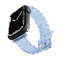 China Popular Luxury Style for Apple Watch 45mm Clear Glitter Lace Diamond Replacement Band for sale