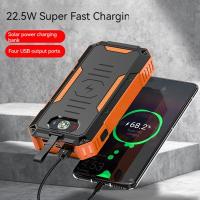 China 15W Output Power Private Mold Wireless Charging Solar Power Bank for iPhone 30000mAh for sale