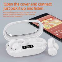 China Sport Meeting Running Headset Bone Conduction Wireless Earphones with LED Display for sale