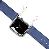 China 22mm Silicone Leather Watch Strap for iWatch Series 6 5 4 3 2 1 SE Luxury and Durable for sale