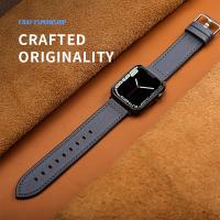 China 22mm Silicone Leather Watch Strap for iWatch Series 6 5 4 3 2 1 SE Luxury and Durable for sale
