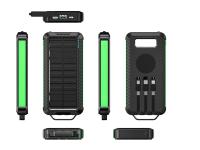China Ultra Thin Fast charging Battery Charger 10000mAh Wireless Solar Power Bank for Outdoor for sale