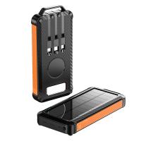 China Ultra Thin Fast charging Battery Charger 10000mAh Wireless Solar Power Bank for Outdoor for sale