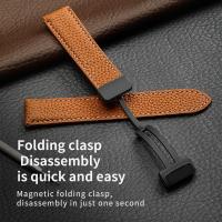 China 9 Colors Metal Folding Magnetic Buckle Watch Strap for Samsung Watch Series for sale
