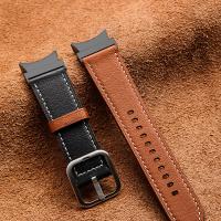 China 20mm Leather Watch Strap Replacement for SamSung GaLaxy Watch 4 Wrist Band Gift Accessory for sale
