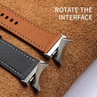 China 20mm Leather Watch Strap Replacement for SamSung GaLaxy Watch 4 Wrist Band Gift Accessory for sale