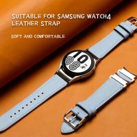 China 20mm Leather Watch Band for Samsung Galaxy Watch 4 Quick Release Genuine Leather Strap for sale