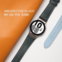 China 20mm Leather Watch Band for Samsung Galaxy Watch 4 Quick Release Genuine Leather Strap for sale