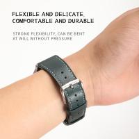 China 20mm Leather Watch Band for Samsung Galaxy Watch 4 Quick Release Genuine Leather Strap for sale