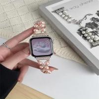 China OEM ODM Women Metal Diamonds Jewelry Bracelet Wrist Band Fashion Handmade Watch Straps For iWatch Series 8 7 6 5 4 3 2 1 for sale