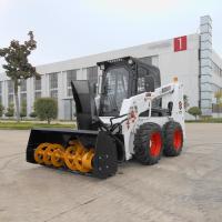 China 12 Km/H Walking Speed Small Loader Skid Steer Loaders with Snowblower Snow Removal for sale