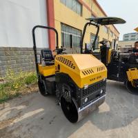 China Double Wheel Vibratory Roller Walking Diesel Electric Starting Vibratory Road Compactor Walk Behind Road Roller Compact Hot Sale for sale