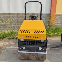 China New Ground Gravel Compactor Double Drum Vibratory 1ton Road Roller Hot Sale for sale