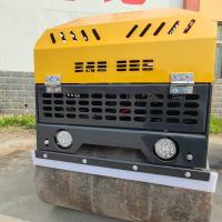 China New Ground Gravel Compactor Double Drum Vibratory 1ton Road Roller Hot Sale for sale