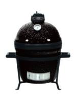 China Glossy Black 13 Inch Kamado Grill Powder Coated Charcoal Kamado Grill for sale