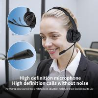 China JTY-1225 Head mounted wired headphones with microphone, desktop laptop, online learning, office, customer service, call headset 3.5mm/Type-C/USB plug, supporting OEM/ODM customization service for sale
