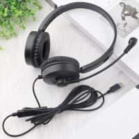 China JTY- K3 Head mounted wired headphones with microphone and wired control USB/Type-C/3.5mm multi interface online course learning, customer service, computer headset support OEM/ODM customized products for sale