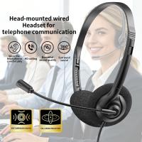 China JTY-0123 Colorful Wired Head Mounted Telephone Headphones with Foldable Microphone Lightweight Online Learning Office Headphones Support Logo Color Plug OEM/ODM Private Model Customization for sale