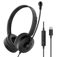 China JTY- K3 Head mounted wired headphones with microphone and wired control USB/Type-C/3.5mm multi interface online course learning, customer service, computer headset support OEM/ODM customized products for sale