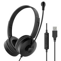 China JTY- K3 Head mounted wired headphones with microphone and wired control USB/Type-C/3.5mm multi interface online course learning, customer service, computer headset support OEM/ODM customized products for sale