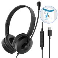 China JTY- K3 Head mounted wired headphones with microphone and wired control USB/Type-C/3.5mm multi interface online course learning, customer service, computer headset support OEM/ODM customized products for sale