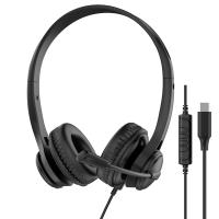 China JTY-1225 Head mounted wired headphones with microphone, desktop laptop, online learning, office, customer service, call headset 3.5mm/Type-C/USB plug, supporting OEM/ODM customization service for sale