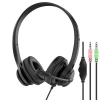 China JTY-1225 Head mounted wired headphones with microphone, desktop laptop, online learning, office, customer service, call headset 3.5mm/Type-C/USB plug, supporting OEM/ODM customization service for sale