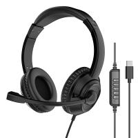 China JTY-1026Wired Call Center Headset with  Microphone, 3.5mm/USB/Type‑C Multi‑Interface Over‑Ear Headphone, Volume Control Wired Headset for Office Conference Online Class Home Work,OEM/ODM customization for sale