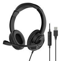 China JTY-1026Wired Call Center Headset with  Microphone, 3.5mm/USB/Type‑C Multi‑Interface Over‑Ear Headphone, Volume Control Wired Headset for Office Conference Online Class Home Work,OEM/ODM customization for sale