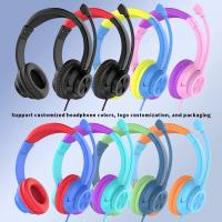 China JTY-1036 Wired Call Center Headset with Adjustable Microphone, USB Type‑C 3.5mm Multi‑Interface Over‑Ear Headphone, Volume & Mute Control for Office Customer Service Online Class for sale