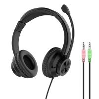 China JTY-1036 Wired Call Center Headset with Adjustable Microphone, USB Type‑C 3.5mm Multi‑Interface Over‑Ear Headphone, Volume & Mute Control for Office Customer Service Online Class for sale