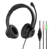 China JTY-1036 Wired Call Center Headset with Adjustable Microphone, USB Type‑C 3.5mm Multi‑Interface Over‑Ear Headphone, Volume & Mute Control for Office Customer Service Online Class for sale