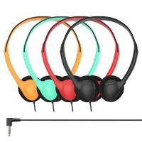 China 857 Lightweight wired in headphones, 3.5mm jack/C-type plug can be customized for stereo headphones, OEM/ODM customized multi-color headphones, suitable for laptops in aviation museums, school offices for sale