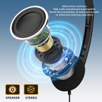 China 857 Lightweight wired in headphones, 3.5mm jack/C-type plug can be customized for stereo headphones, OEM/ODM customized multi-color headphones, suitable for laptops in aviation museums, school offices for sale