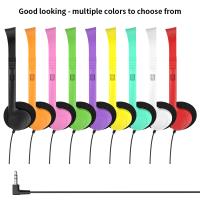 China 857 Lightweight wired in headphones, 3.5mm jack/C-type plug can be customized for stereo headphones, OEM/ODM customized multi-color headphones, suitable for laptops in aviation museums, school offices for sale
