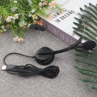 China USB head mounted wired single ear headphones with high-definition call microphone, online control of mute volume, used for PC laptops, office customer service in the call center, supporting OEM/ODM for sale