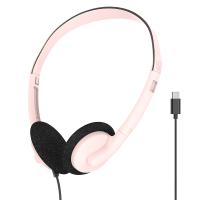 China JTY-0121 Wired Head Mounted Headphones 3.5mm/Type-C Plug Lightweight Headphones Comfortable Earcups Stereo Audio Headphones Suitable for Aviation/Train/Classroom/Office/Museum OEM/ODM Customization for sale