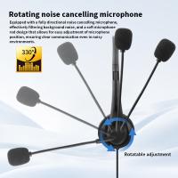China JTY-430 professional call center earphones with microphone, multiple plugs USB/Type-C/3.5mm wired earphones, comfortable to wear earphones, suitable for online learning and business conference calls for sale