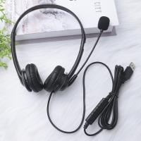 China JTY-430 professional call center earphones with microphone, multiple plugs USB/Type-C/3.5mm wired earphones, comfortable to wear earphones, suitable for online learning and business conference calls for sale