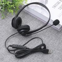 China JTY-430 professional call center earphones with microphone, multiple plugs USB/Type-C/3.5mm wired earphones, comfortable to wear earphones, suitable for online learning and business conference calls for sale
