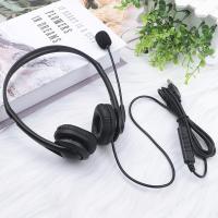 China JTY-430 professional call center earphones with microphone, multiple plugs USB/Type-C/3.5mm wired earphones, comfortable to wear earphones, suitable for online learning and business conference calls for sale