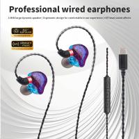 China ML-AZ04 Type‑C/3.5mm Wired In‑Ear Earphones, 10mm Dynamic Driver HiFi Stereo Earbuds, Ergonomic Over‑Ear Hook Design with Built‑in Microphone Volume Control, 360° Surround Sound Sports Headphones for sale