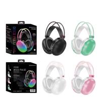 China JTY-580 RGB wireless gaming headset, Bluetooth 5.0 headset with color LED lights, HiFi stereo, long battery life, surround sound, suitable for gaming headsets on PC phones for sale