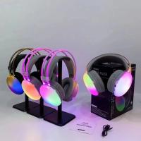 China JTY-580 RGB wireless gaming headset, Bluetooth 5.0 headset with color LED lights, HiFi stereo, long battery life, surround sound, suitable for gaming headsets on PC phones for sale