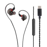 China Professional Wired In-Ear Monitor Earphones, 10mm Dynamic Driver HiFi Stereo Earbuds, Over-Ear Hook Design with Inline Control Mic, Dual Type-C & 3.5mm Plug, 360° Surround Sound for Musicians, Gaming, for sale