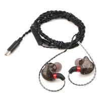 China Professional Wired In-Ear Monitor Earphones, 10mm Dynamic Driver HiFi Stereo Earbuds, Over-Ear Hook Design with Inline Control Mic, Dual Type-C & 3.5mm Plug, 360° Surround Sound for Musicians, Gaming, for sale