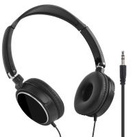 China JTY-71 Foldable wired in ear headphones with soft PU ear pads, suitable for 3.5mm stereo head mounted wired headphones on PCs, laptops, music, and online classrooms for sale